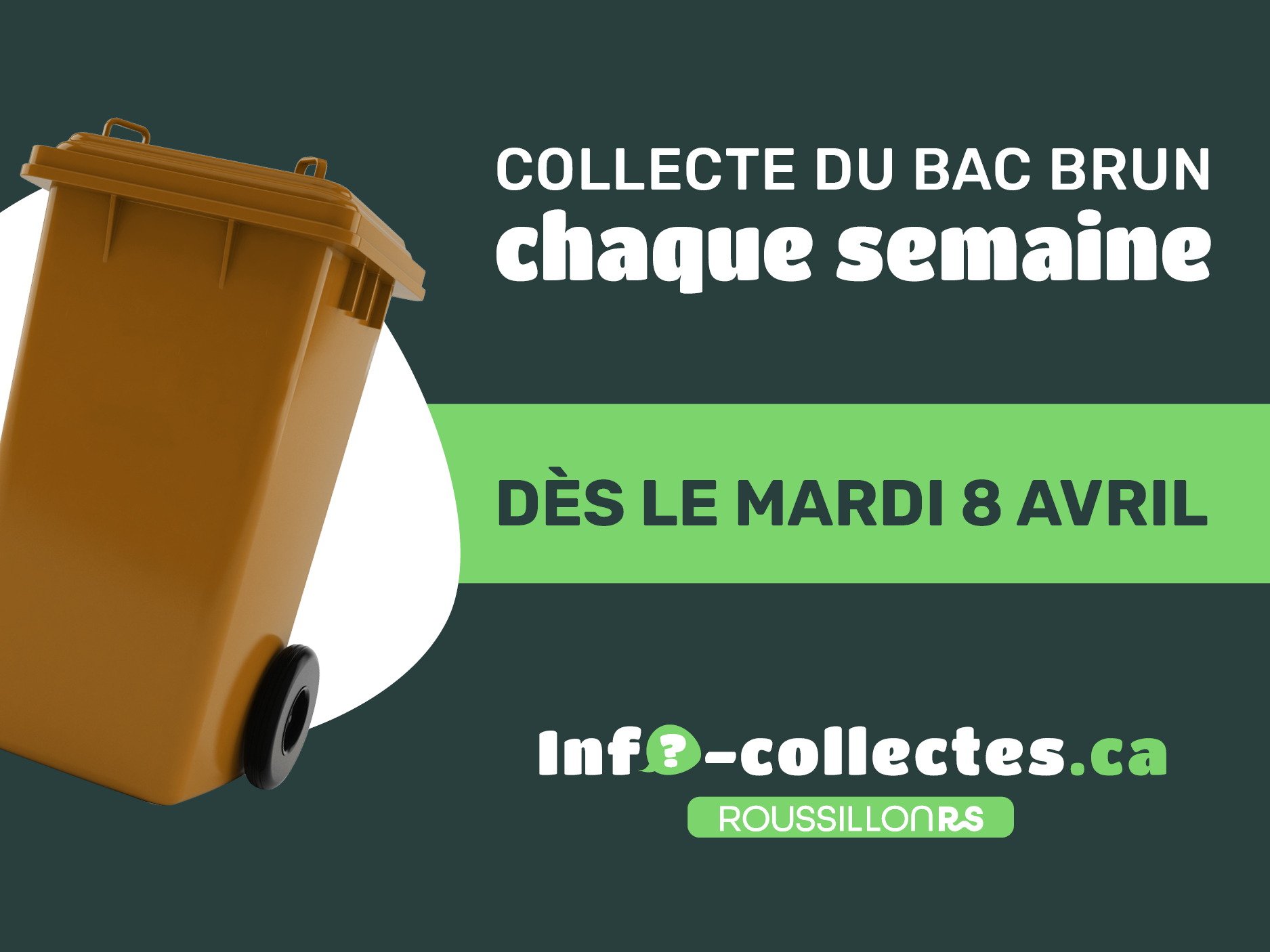 Collecte du bac brun chaque semaine | Ville de Saint-Philippe